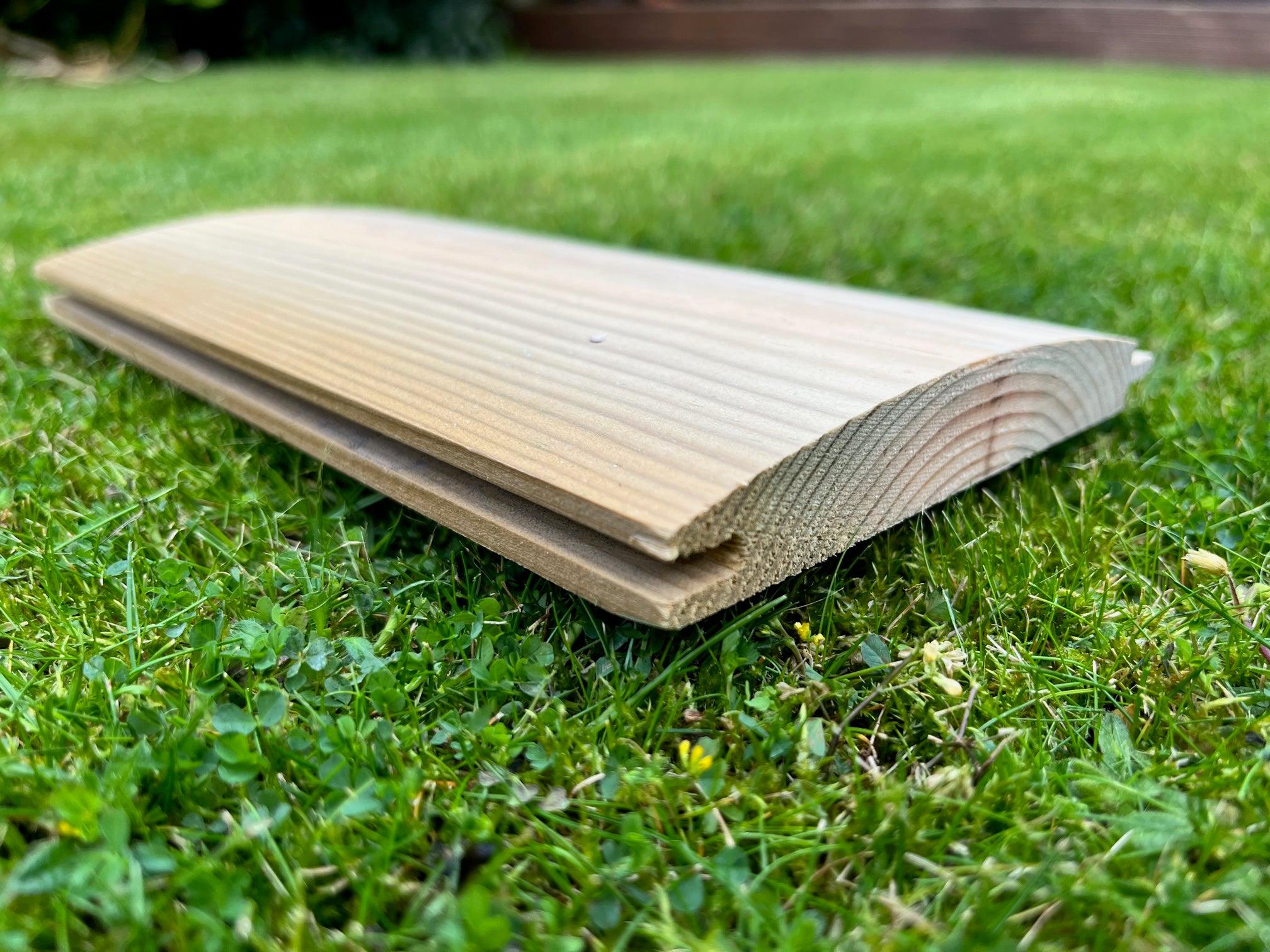 22mm x 125mm Tanalised, pressure treated Tongue & Grooved LogLap cladd ...