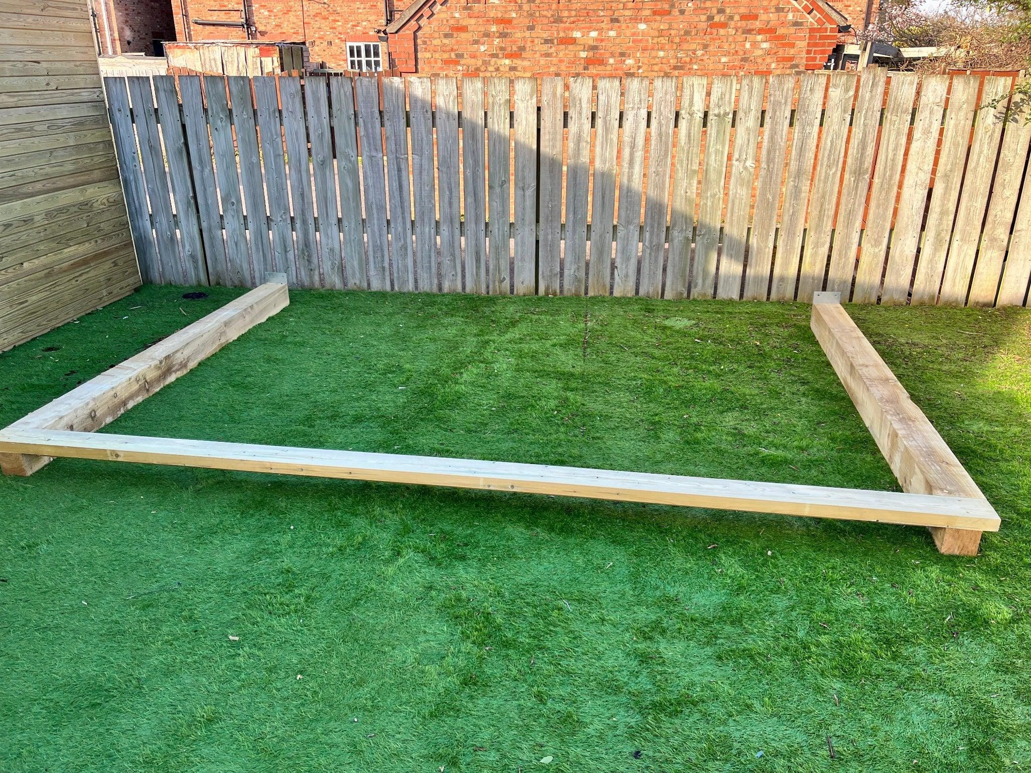 Heavy Duty Timber Box Pergola Complete DIY Kit, Tanalised Redwood Timb ...