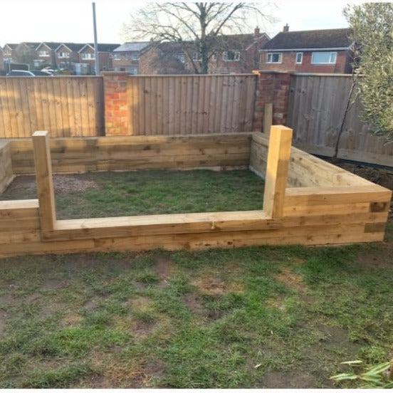 Wooden Sleeper Koi LayzeePond® With Window | 200mm walls – Layzee Living