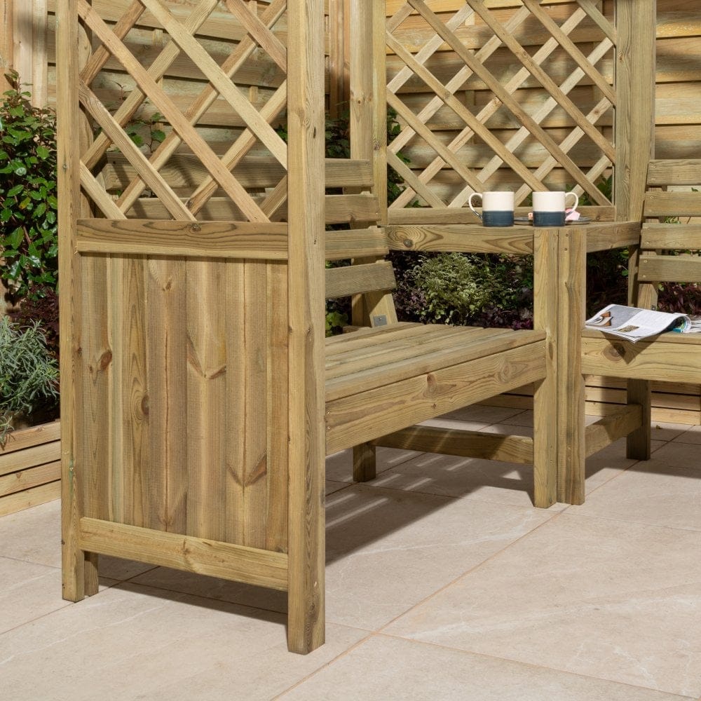 Corner Garden Arbour | Pergola Roof & side trellis | Tanalised Timber ...