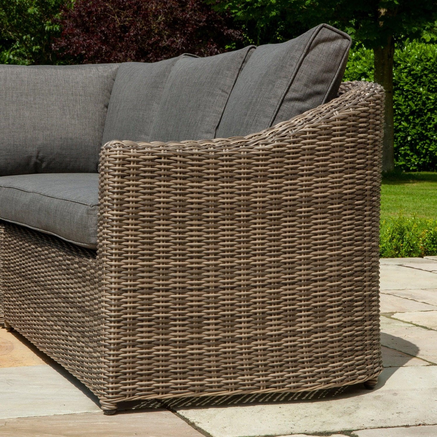Rattan Effect Corner Set in Natural Weave – Layzee Living